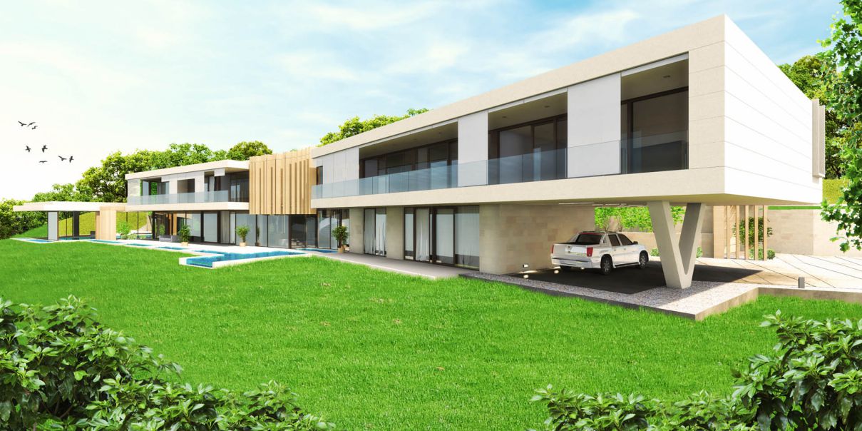 Conceptual Design for Modern Villa in Budapest, Hungary by Toth Project
