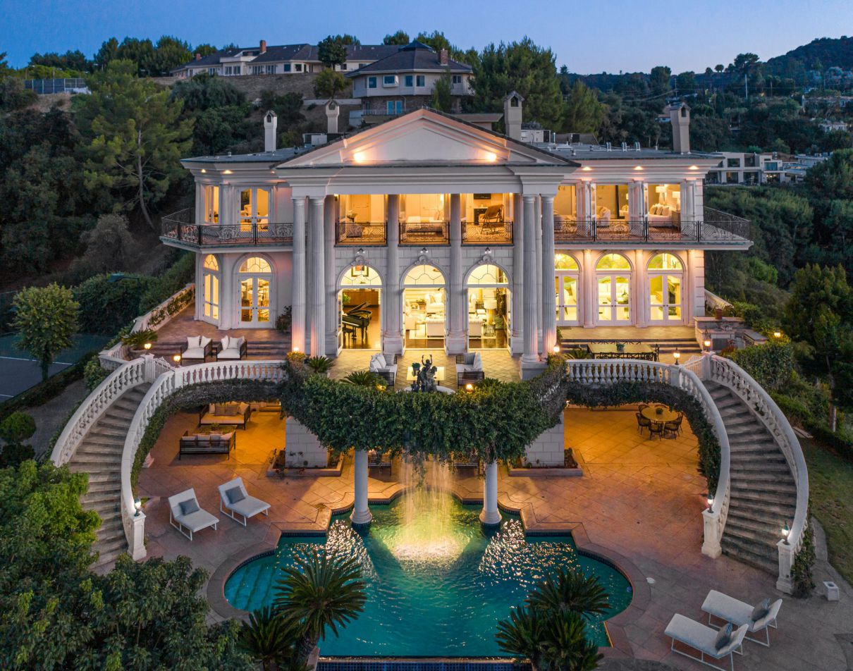 Italian-Inspired Architectural Masterpiece in Encino with Panoramic ...
