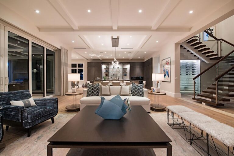 Elegant Waterfront Home In Naples drawn by Stofft Cooney Architects ...