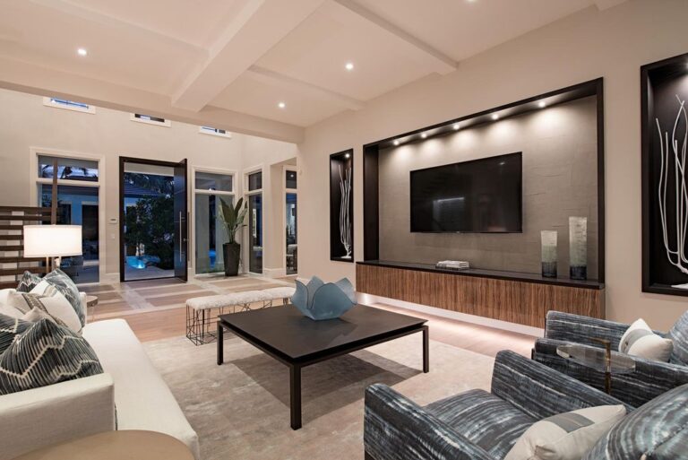 Elegant Waterfront Home In Naples drawn by Stofft Cooney Architects ...