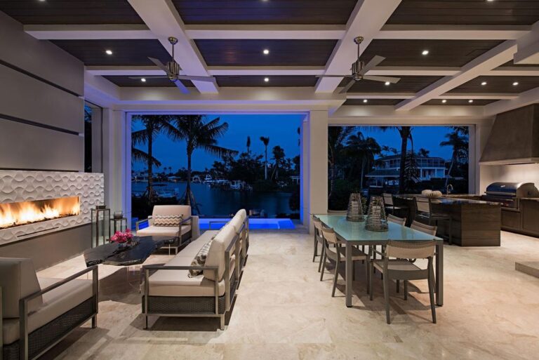 Elegant Waterfront Home In Naples drawn by Stofft Cooney Architects ...