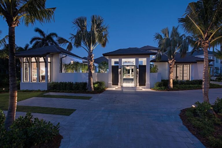 Elegant Waterfront Home In Naples drawn by Stofft Cooney Architects ...