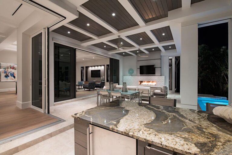 Elegant Waterfront Home In Naples drawn by Stofft Cooney Architects ...