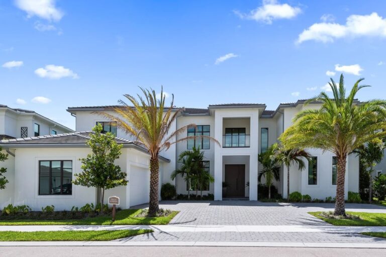 A Professionally Designed Home in Boca Raton with Sleek Glass Staircase ...