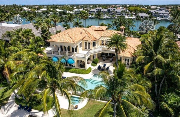 Magnificent Mediterranean Estate with Endless Views of Wide Water in ...