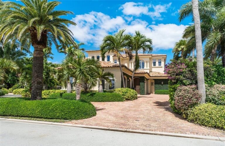 Magnificent Mediterranean Estate with Endless Views of Wide Water in ...
