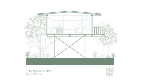 Treehouse Studio Treads Lightly on Lush Landscape of Bali by Stilt ...