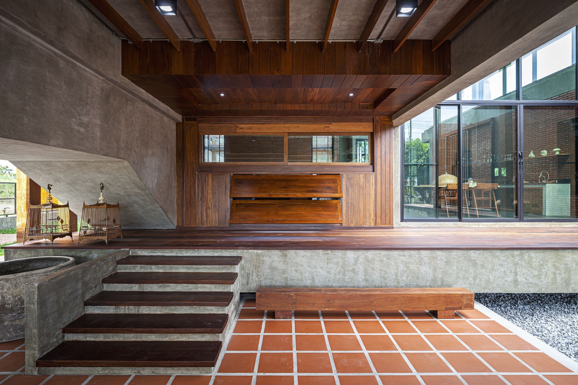 BULBUL House with Living Space Extension by Volume Matrix Studio ...
