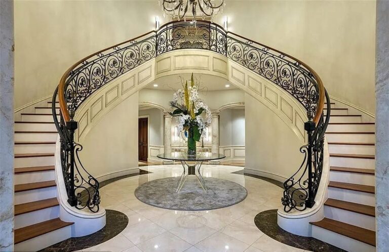 Palatial Palm Beac Inspired Mansion with 665 Feet of Wrap-Around Water ...