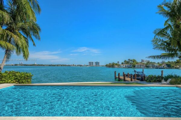 Stunning Luxury Transitional Home with 107 Feet of Waterfront Living in ...
