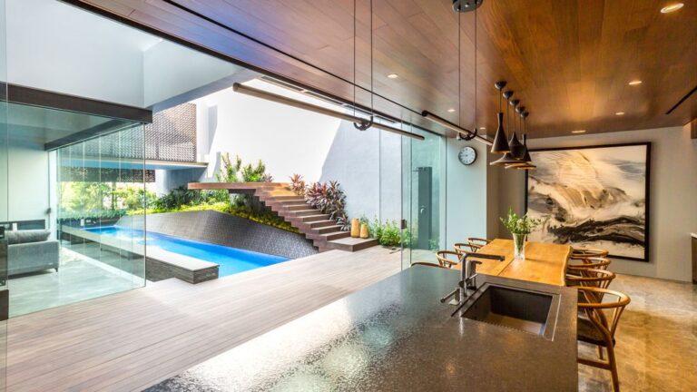 Weave House with Impressive Webbing Facade by Wahana Architects