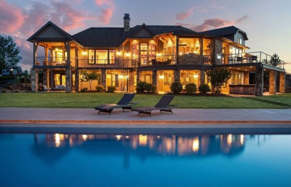 A Majestic Timber-Framed Estate Offering Unobstructed Panoramic Views ...