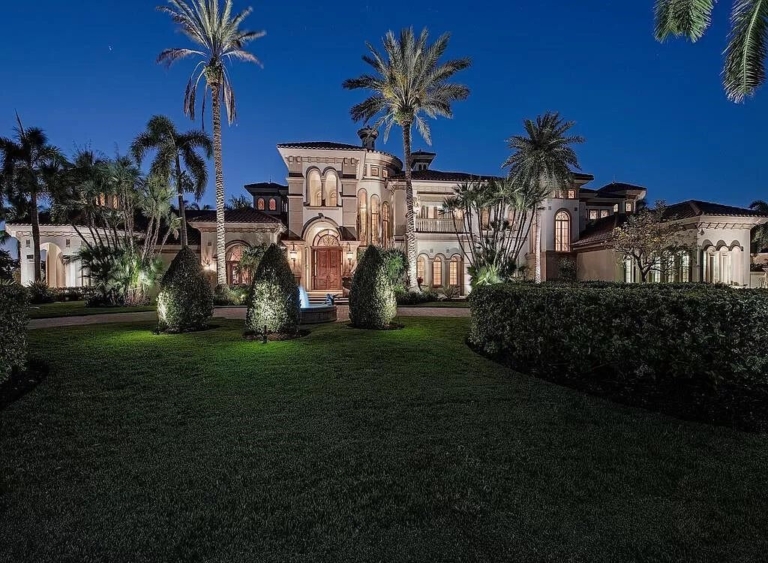 $16 Million European-Inspired Estate in The Estates at Bay Colony ...