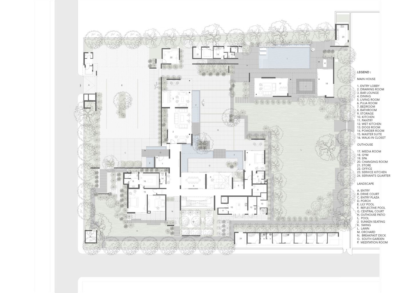 Planar House, Layered Monolithic Volumes by DADA Partners | Luxury Houses