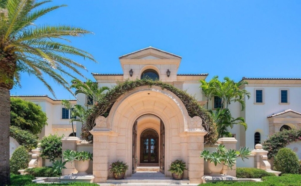 Stunning $37.5 Million Mediterranean Oceanfront Estate with Private ...