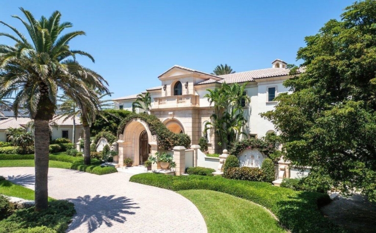Stunning $37.5 Million Mediterranean Oceanfront Estate with Private ...