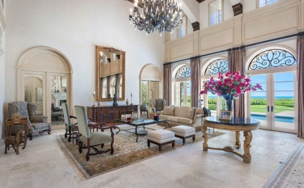 Stunning $37.5 Million Mediterranean Oceanfront Estate with Private ...