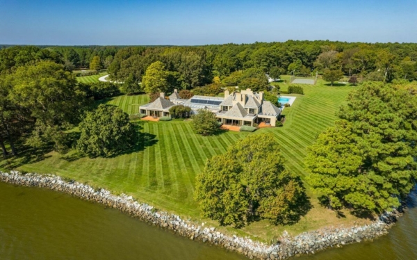 Exceptional 16-Acre Waterfront Estate on the Majestic Miles River in ...