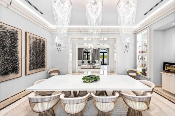 Modern Mediterranean Castle with 200 Feet Intracoastal Frontage in ...