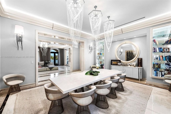 Modern Mediterranean Castle with 200 Feet Intracoastal Frontage in ...