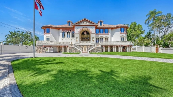 $28.4 Million Tuscan-Inspired Bayfront Neo-Classical Estate with ...