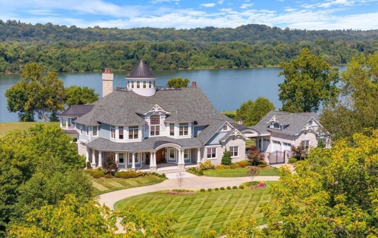 Magnificent Estate Overlooking the River and Twelve Mile Island, Asking ...